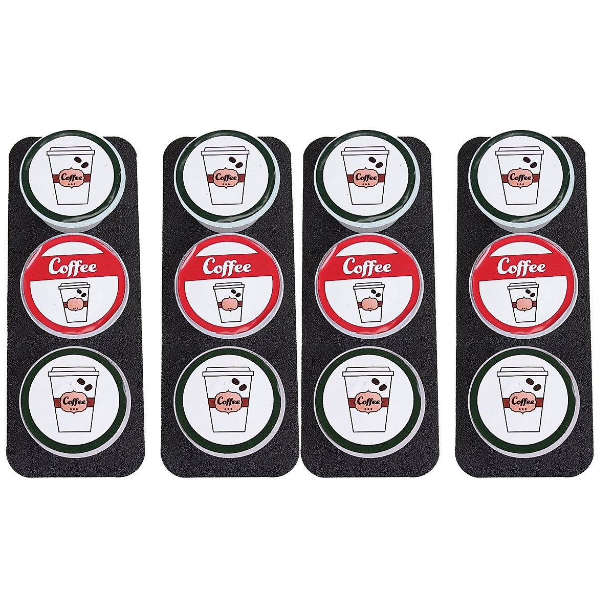 Polar Whale Hotel Hospitality Coffee Pod Storage Organizer 4 Piece Multi-Pack Tray Holder Waterproof Washable Bed and Breakfast Drawer Insert Holds 3 Pods Each Compatible with Keurig K-Cup 4 Pc Set