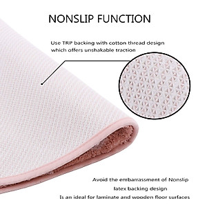 Lahome ABC Pink Round Rug for Girls Bedroom - 3ft Washable Small Classroom Rug Non Slip Alphabet Rug, Circle Nursery Rug for Kids Room, Cute Furry Plush Shaggy Crawling Play Mat for Children Toddlers