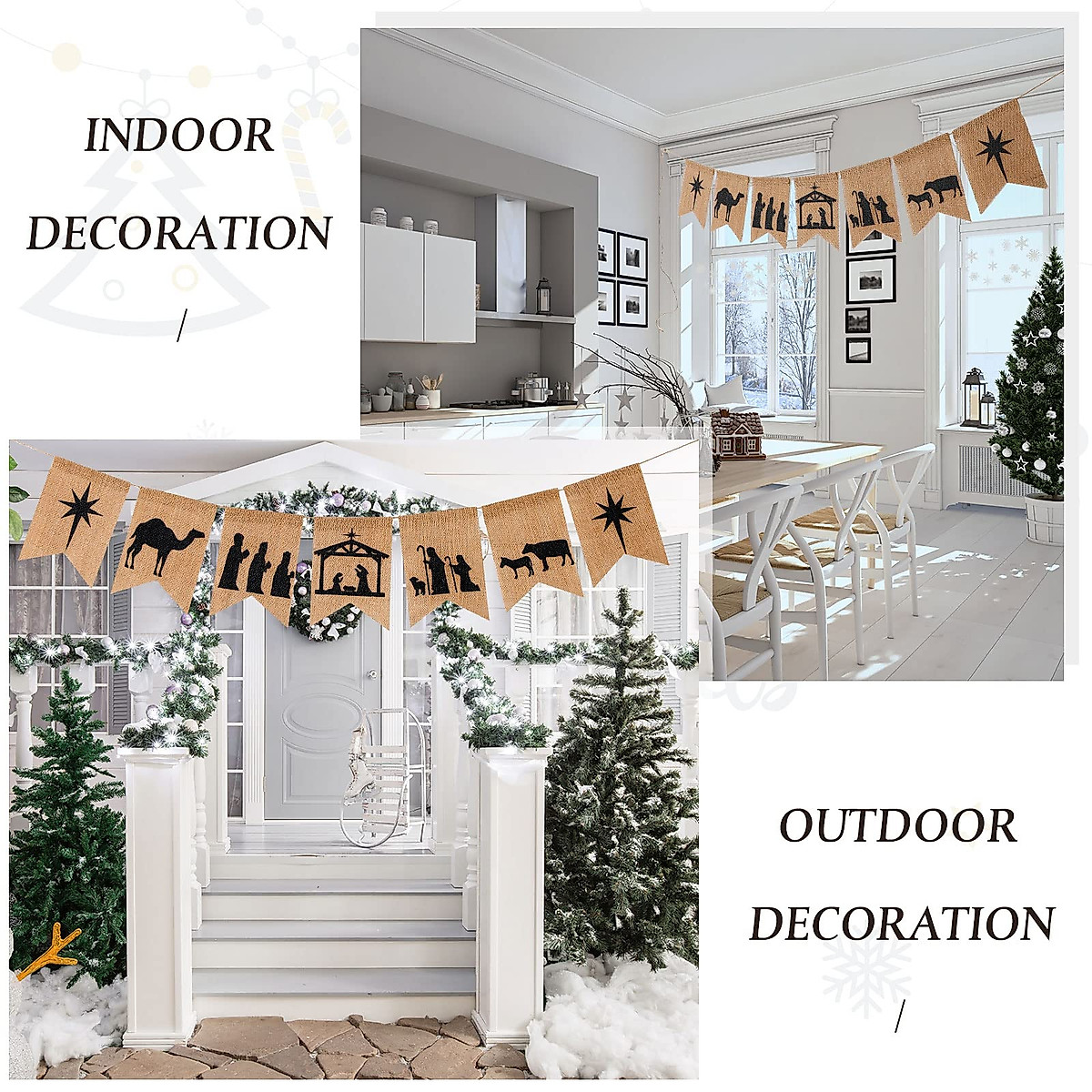 Nativity Banner Nativity Scenes Banner Manager Christmas Banner Christmas Banner Nativity Scenes for Christmas Indoor, Holy Family Nativity Scene, Christmas Decorations