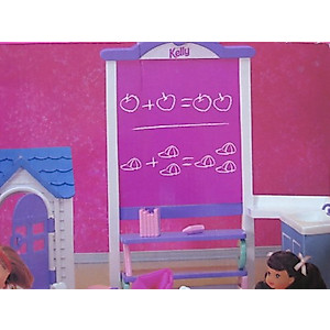 Barbie KELLY Nursery School Playset w Blackboard, Sink Unit, Train & MORE! (1996 Arcotoys, Mattel)