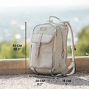 Nordace Comino Travelpack Travel Backpack for Men & Women with USB Charging Port, Water Resistant - Extra Spacious Laptop Backpack for Travel, Backpacking and Everyday Commute (Gray)