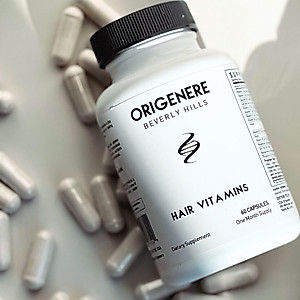 Natural Hair Growth Vitamins For Longer, Stronger, Healthier Hair, Perfect Skin And Healthy Nails. Organic Ingredients, Biotin And Minerals With No Chemicals For Men And Women. 60 Tablets