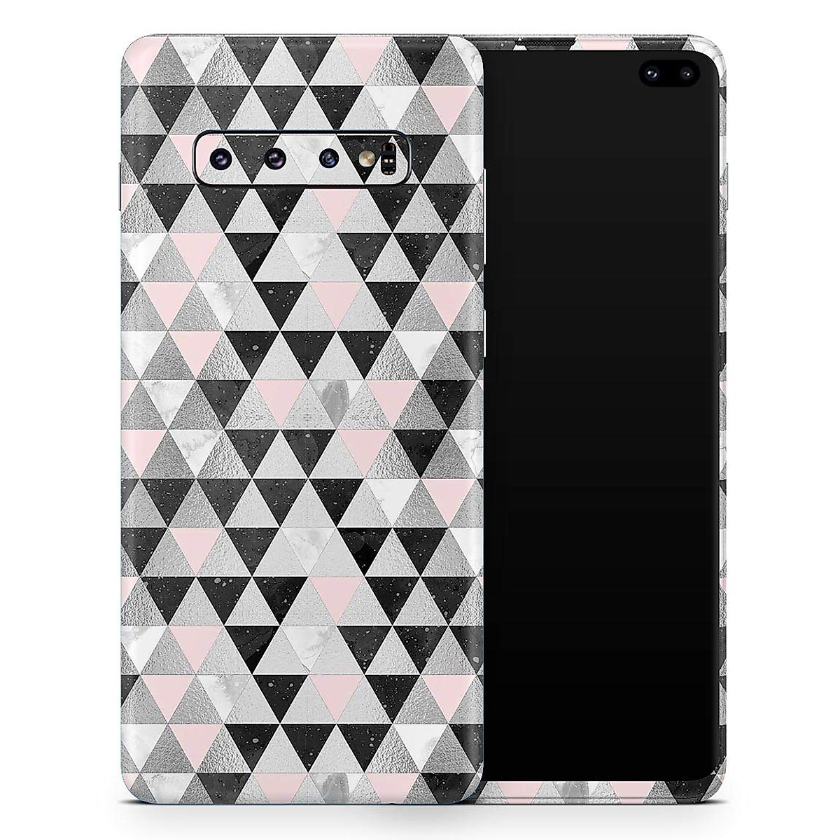 DesignSkinz Karamfila Silver & Pink Marble V6 Protective Vinyl Decal Wrap Skin Cover Compatible with The Samsung Galaxy S20 (Screen Trim & Back Glass Skin)