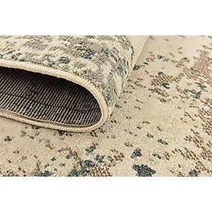 Unique Loom Tuareg Collection Vintage Distressed Traditional Area Rug, 8 x 10 ft, Beige/Green