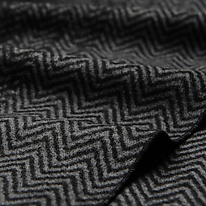 CUDDLE DREAMS Men's Silk Scarves, 100% Mulberry Silk Brushed, Luxuriously Soft (Black Gray Herringbone)
