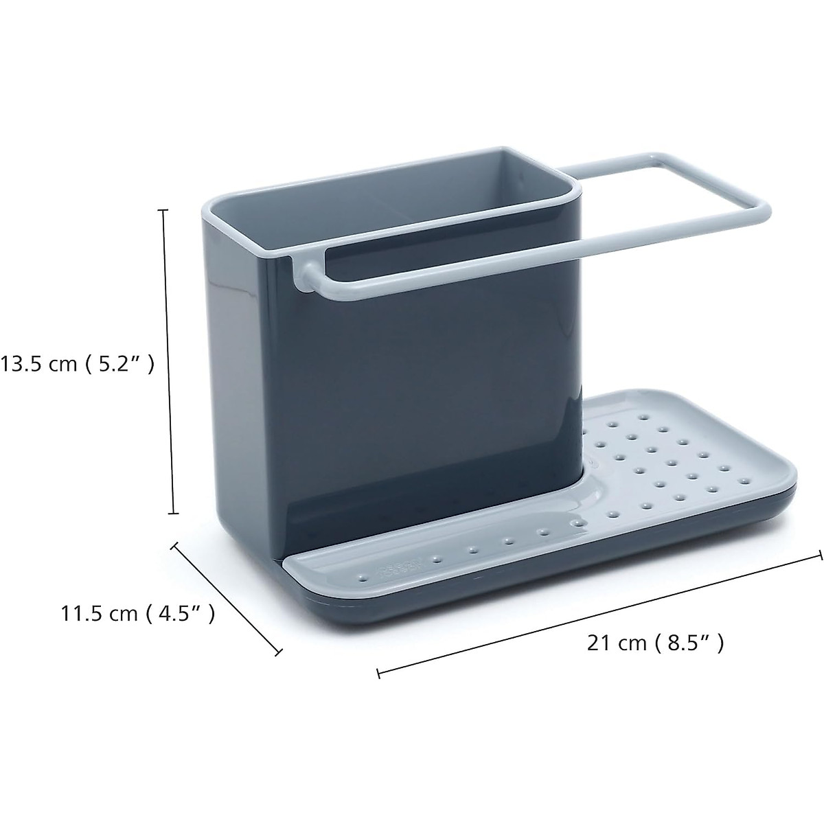 Joseph Joseph 85021 Sink Caddy Kitchen Sink Organizer Sponge Holder Dishwasher-Safe, Regular, Green
