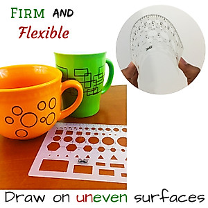 Mr. Pen French Curve and Template Ruler Set, 6 Pieces