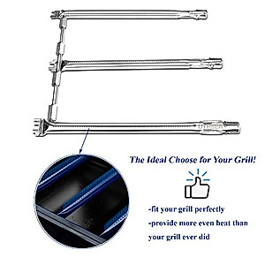 Utheer 69787 18 Inch Grill Burner Tube for Weber Spirit 300 Series, Spirit E310 S310 E320 S320 E330 S330 SP330 (2013 and Newer), Spirit II E310 Grills with Up-Front Control, 304 Stainless Steel Burner