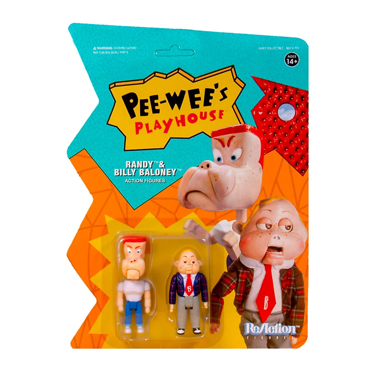 Super7 Pee Wee's Playhouse: Randy & Billy Baloney Reaction Figure, Multicolor
