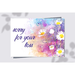 Sympathy Cards with Envelopes and Stickers, 30 Unique Designs with Messages Inside, Large 5x7 Inch Folded Condolence Cards, Thick Cardstock in a Sturdy Box