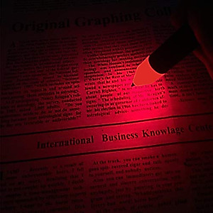 LED Pen, Yacig Light Pens, Two Brightness Settings, 1x AAA Battery Powered, Matte Black Barrel, Light Up Pens for Writing in Low Light Situations (White Light and Red Light)