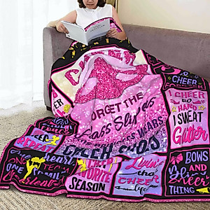 Cheerleader Gifts Blanket Cheerleader Gifts for Girls Cheer Throw Blanket Cheerleading Gifts Cheer Accessories for Girls Cheer Gifts for Cheerleaders Cheer Coach Flannel Blanket 40"x50"