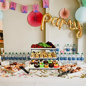 Czlizdyt Extra Large 3 Tier Serving Tray Set, 24x22x9.7 inch Cupcake Fruit Cookie Dessert Table Display Stands Melamine Tiered Serving Platters Food Trays for Party Buffet Entertaining, White