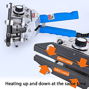 Fanlocn Mylar Bag Heat Sealer, Crimp Heat Sealer, Integrated Type Portable Hand Held Heat Sealer For Plastic Bags Snack Bag Food Storage (16 inch)