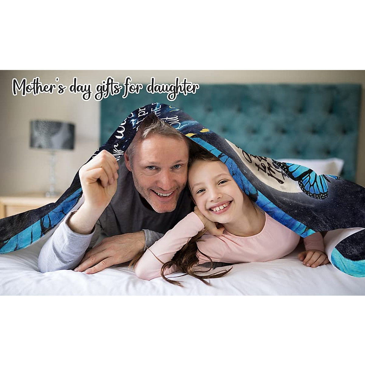 WSYEAR Mothers Day Birthday Gifts for Daughter Adult,Daughter Gifts from Dad Daughter Blanket for Mother's Day Birthday Anniversary Wedding 60X50