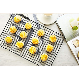 Mokpi Cooling Baking Rack Wire Racks, Size 16.14’’x10’’, Thick Heavy Duty Commercial Quality Grid Rack (Set of 4)