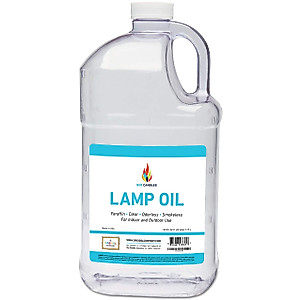 Liquid Paraffin Lamp Oil - 1 Gallon - Smokeless, Odorless, Ultra Clean Burning Fuel - Tiki Torch Fuel for Indoor and Outdoor Use- Made in The U.S.A.