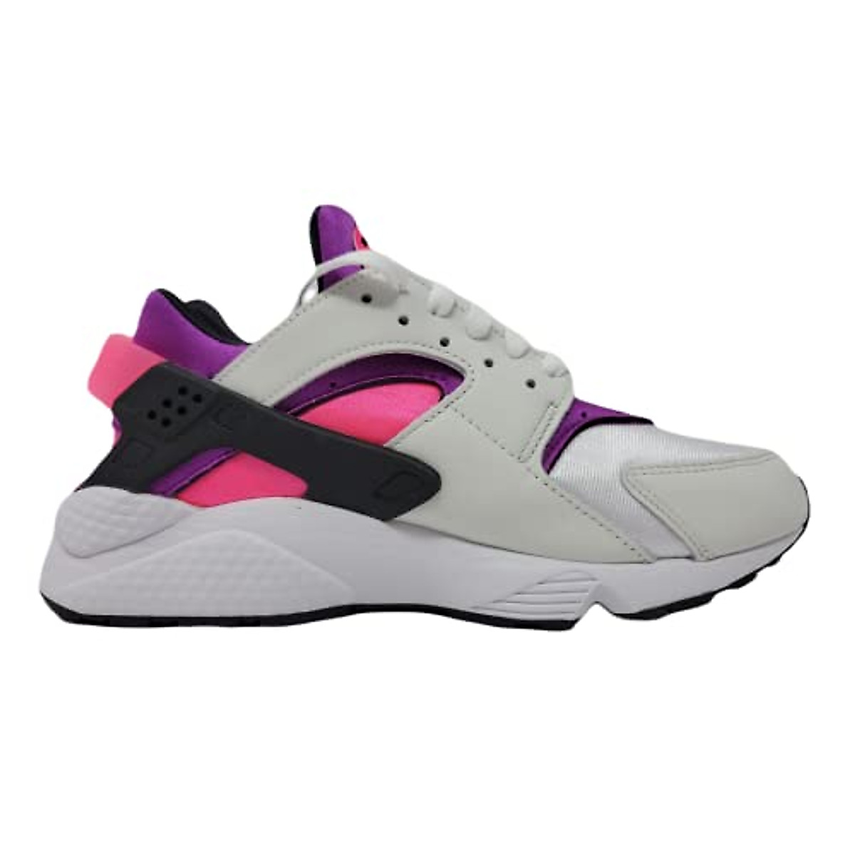 Nike Women's Air Huarache Run Print Running Shoes, White/Black-Hyper Pink, 6.5 M US
