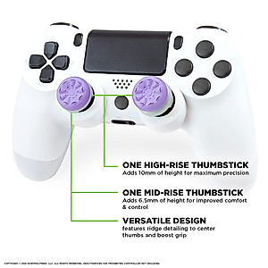 KontrolFreek FPS Freek Galaxy Performance Kit for PlayStation 4 Controller (PS4) | Includes Performance Thumbsticks and Performance Grips | Purple