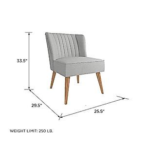 Novogratz Brittany Upholstered Accent Chair - Light Gray