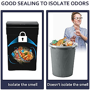 Bigacc 13 Gallon Touch Free Automatic Trash Can High Capacity with Lid for Kitchen Living Room Office Bathroom 50L Electronic Touchless Motion Sensor Automatic Trash Can-Black