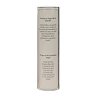 Stonebriar The Saints Collection Guardian Angel Flickering LED Prayer Candle with Automatic Timer, Religious Gift Ideas for Mom, Dad, Sister, Brother, and Friends 8 Inches