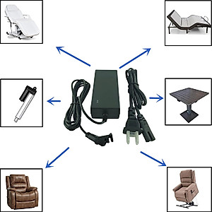 Fesasn 29V2A Power Recliner Power Supply,2-pin 29V 2A Recliner Power Supply Transformer Replacement Parts Power Cord Compatible for Lift Chair or Power Recliner