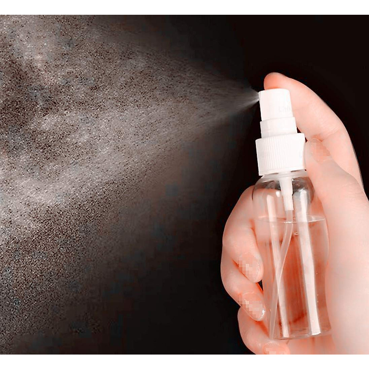 SINIDE Spray Bottles 30 ml/1 oz, 4 Pack Clear Empty Fine Mist Plastic Mini Travel Bottle Set, Portable Refillable Makeup Sprayer Containers for Perfume, Liquids, Aromatherapy, Small Size