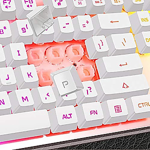 Gaming Keyboard and Mouse Combo, K1 RGB LED Backlit Keyboard with 104 Key Computer PC Gaming Keyboard for PC/Laptop(White)