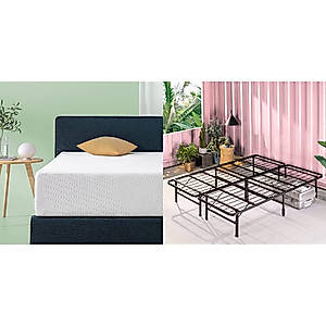 ZINUS 12 Inch Cooling Essential Foam Mattress and SmartBase Metal Mattress Foundation Set / Bed and Mattress Set / No Box Spring Needed / Mattress in a Box, Full