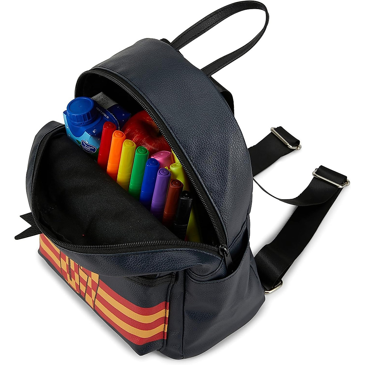 Harry Potter Hogwarts Allover Backpack - Girls, Boys, Teens, Adults Hogwarts School of Witchcraft Faux Leather 10 Inch Allover Mini Backpack