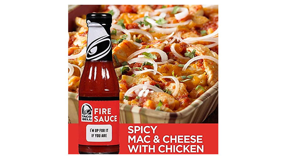 Taco Bell Fire Sauce Glass Bottles 3-Pack - Authentic Fiery Flavor