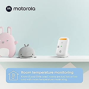 Motorola PIP11 Audio Baby Monitor - Night Light, LCD Screen, 1000ft Range, Secure Connection, Two-Way Talk, Room Temp, Lullabies, Portable Parent Unit (Outlet or AAA Rechargeable Batteries Included)