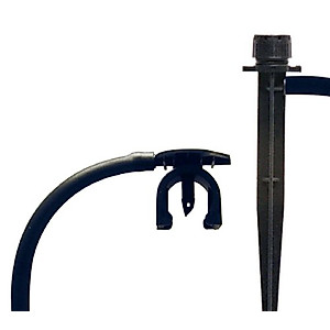 Raindrip A156CPUB Adjustable Flow Bubbler Assembly, Full-Circle Pattern, 8 Stream, with 1/4 in. Clamp N Pierce Inlet on 6 in. Stake