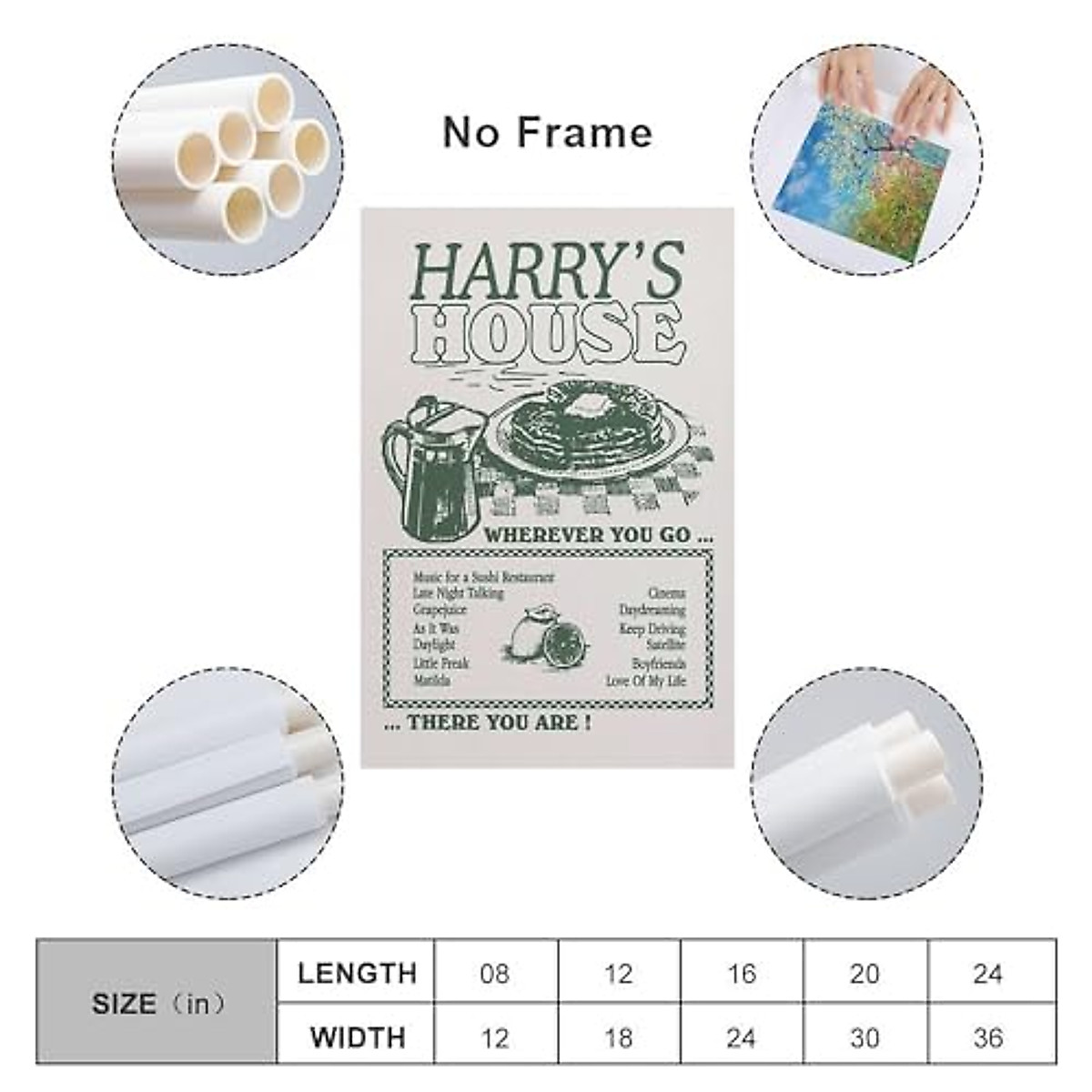 Harry's music House Styles Music Album Posters (1) Wall Art Paintings Canvas Wall Decor Home Decor Living Room Decor Aesthetic 08x12inch(20x30cm) Unframe-style