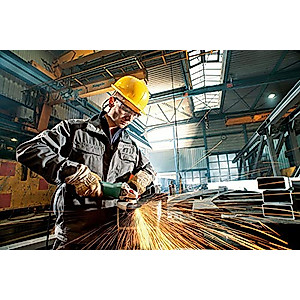 Metabo 6-Inch Angle Grinder, 10,000 RPM, 12 Amp, Non-locking Paddle Switch, Brake, Low Vibration Handle, Drop Secure, Made in Germany, WPB 13-150 Quick DS, 603645420, Green