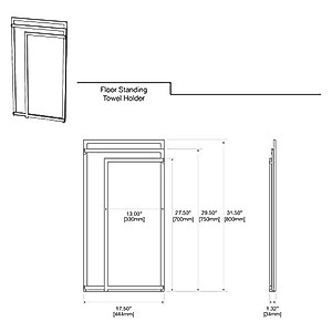 Gatco Freestanding Towel Holder, Matte Black