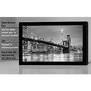 Americanflat 8.5x14 Picture Frame in Black - Engineered Wood with Shatter Resistant Glass - Horizontal and Vertical Formats for Wall