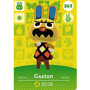 Nintendo Animal Crossing Happy Home Designer Amiibo Card Gaston 263/300 USA Version