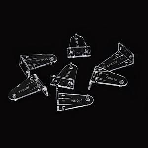 12 Pieces Blind Hold Down Brackets 2 Inch Clear Plastic Blinds Hooks Bottom Rail Hold Clips Replacement for Horizontal Blinds