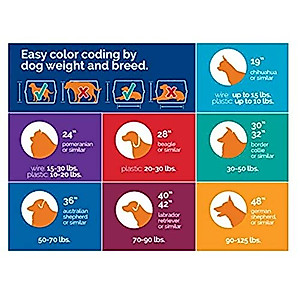 Precision Pet Products Two Door Provalue Wire Dog Crate, 42 Inch, For Pets 70-90 lbs, With 5-Point Locking System