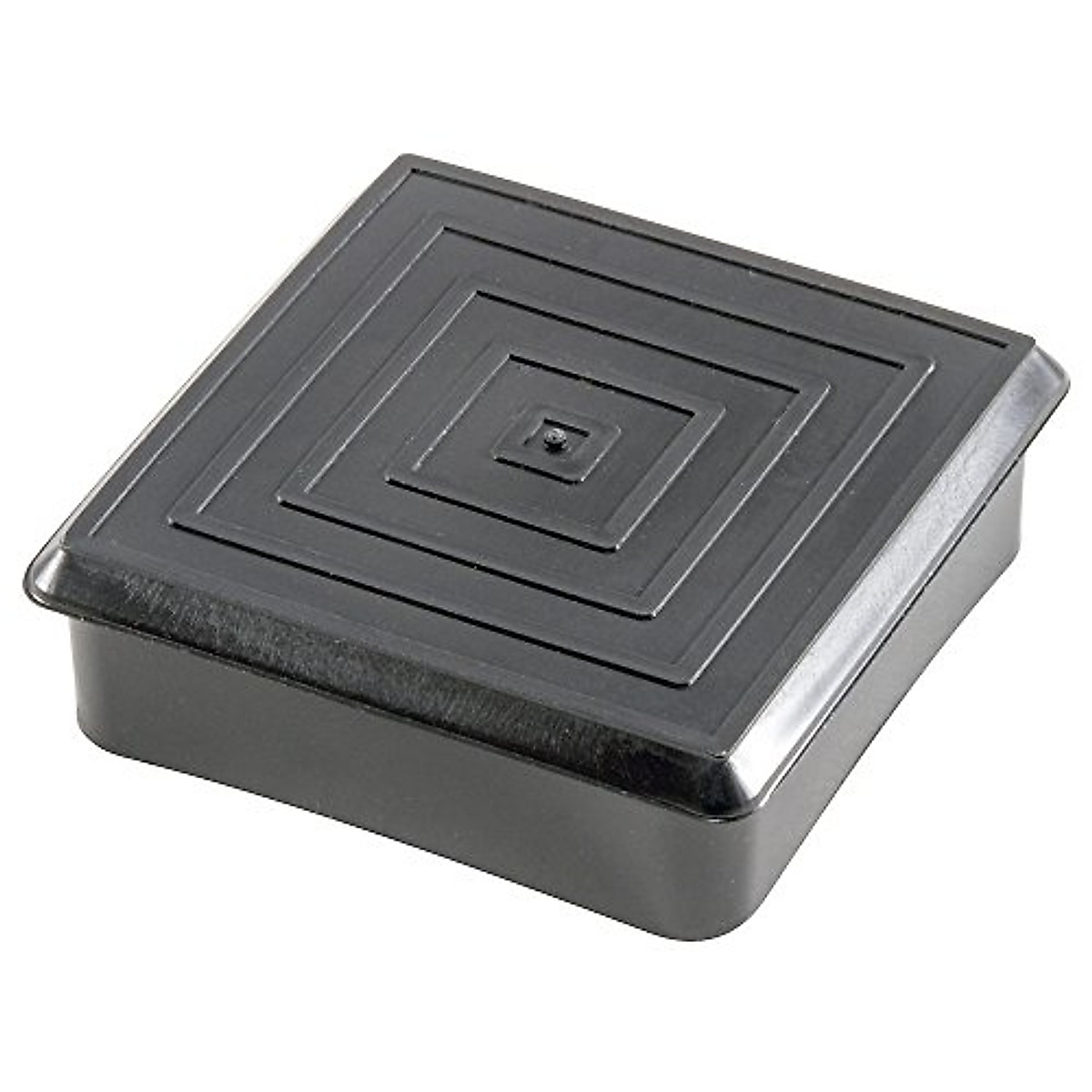 Caplugs 99394957 Plastic Finishing Plug for Square Tubing. FP-164, PE-LD, to Plug Square Tube Size 1.00 to fit .083 (14 Ga.)", Black (Pack of 100)