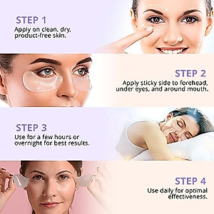 AngelicMisto Reusable Silicone Patches for Under Eye, Face and Forehead Wrinkles