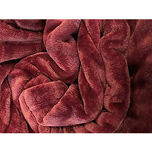 Home Must Haves Ultra Soft Plush Warm Cozy Lightweight Fleece Microfiber Full Size Bed Throw Blanket, Burgundy, (Flannel)
