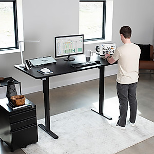VIVO Electric 71 x 30 inch Stand Up Desk, Height Adjustable, Black Top Black Frame, DESK-KIT-0B7B