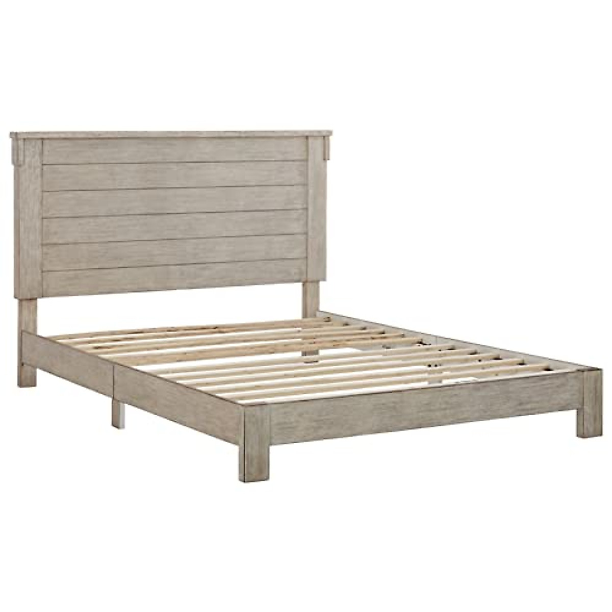 Signature Design by Ashley Hollentown Platform, King, Whitewash