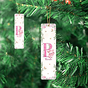 GOLEEX Personalized Initial Bookmark Animal Pig Magnetic Bookmarks Customized Name Letter Page Markers Cute Bookworm Gifts for Book Lovers Readers Students Women Girl at Christmas