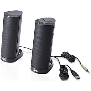 Dell AX210 USB Stereo Speaker System (W955K), Black