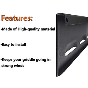 5016 Wind Screen for Blackstone 28" Table Top Griddle, Wind Guard for Blackstone 28" Grill and Other Similar Griddle, Wind Shield, Black