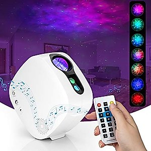 Star Projector, Music Activated Light, Galaxy Projector for Home Bedroom Decor, Colorful Nebula, Starlight Skylight Projector for Party with Remote Control Night Light for Kids Starry Projector